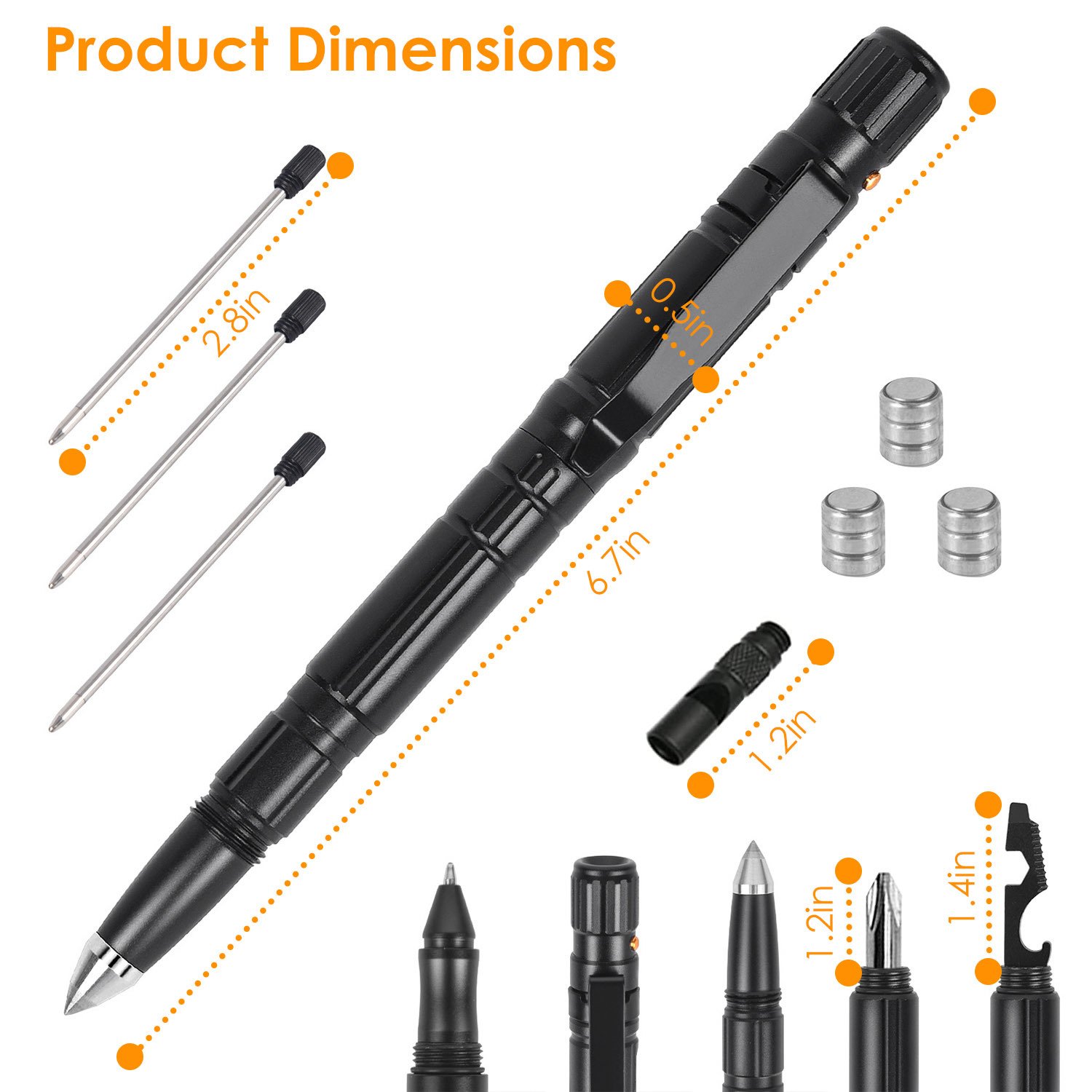11 In 1 Tactical Pen Gear Set Multi-tool Survival Pen Set Cool Gadget ...